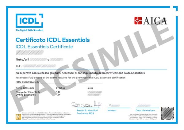 Corso ICDL FULL STANDARD online con esami ufficiali Aica