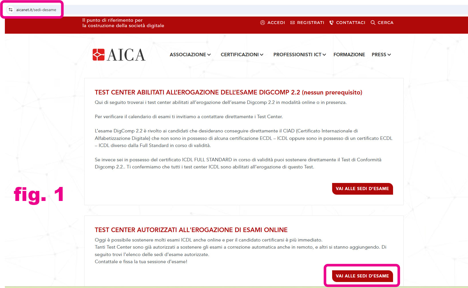 Corso ICDL FULL STANDARD online con esami ufficiali Aica